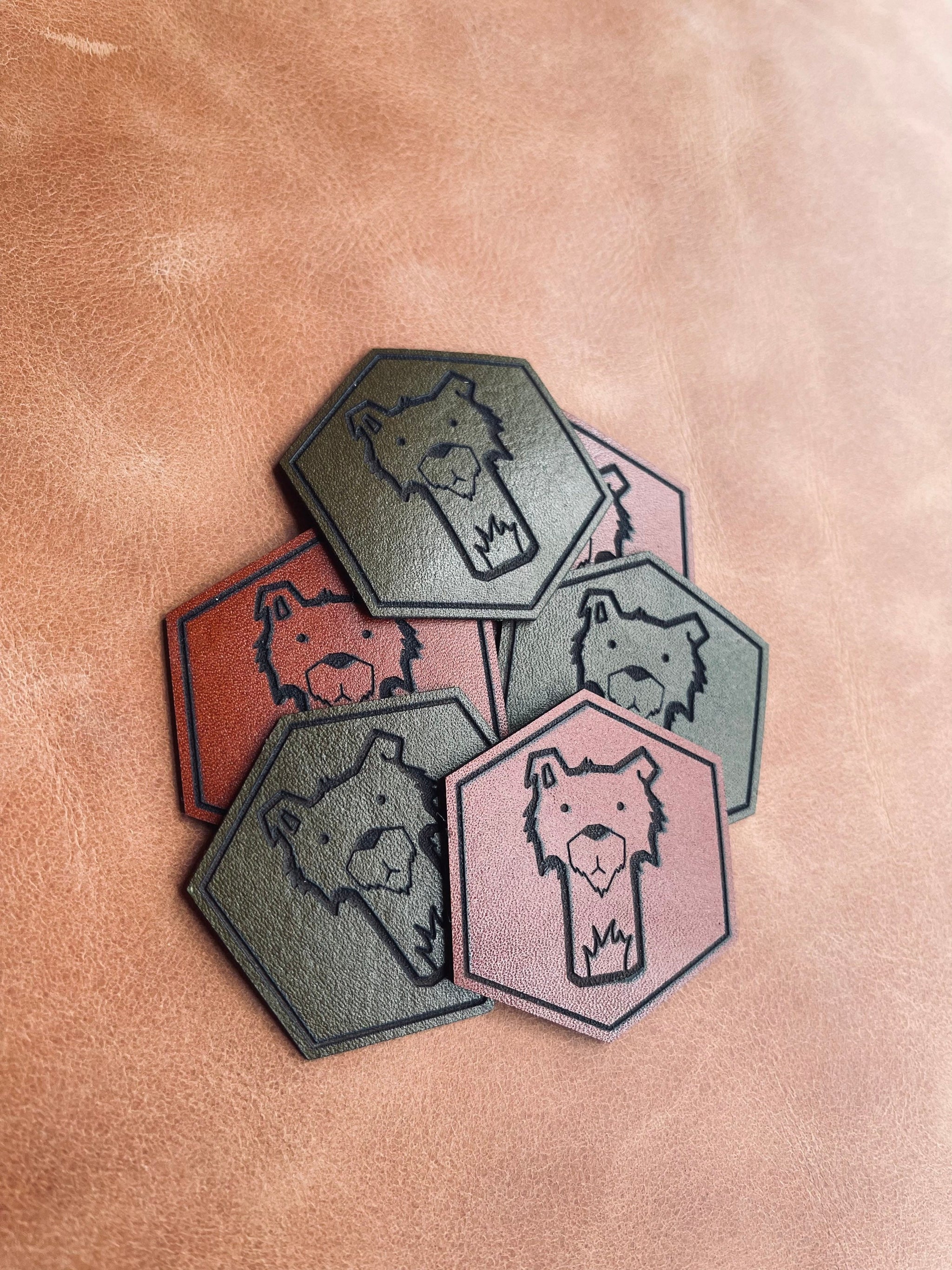 Custom Leather Hat Patches | Leather Iron On Patch | Patches for Hats